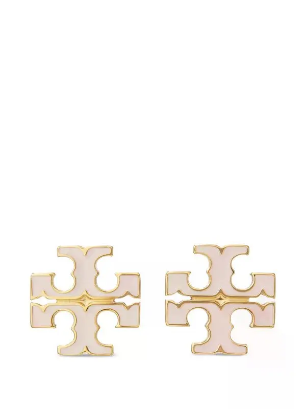 Tory Burch Icon Enamel Stud Earrings - Gold