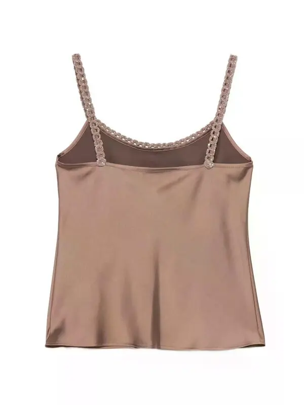 D.exterior Embellished-straps Top