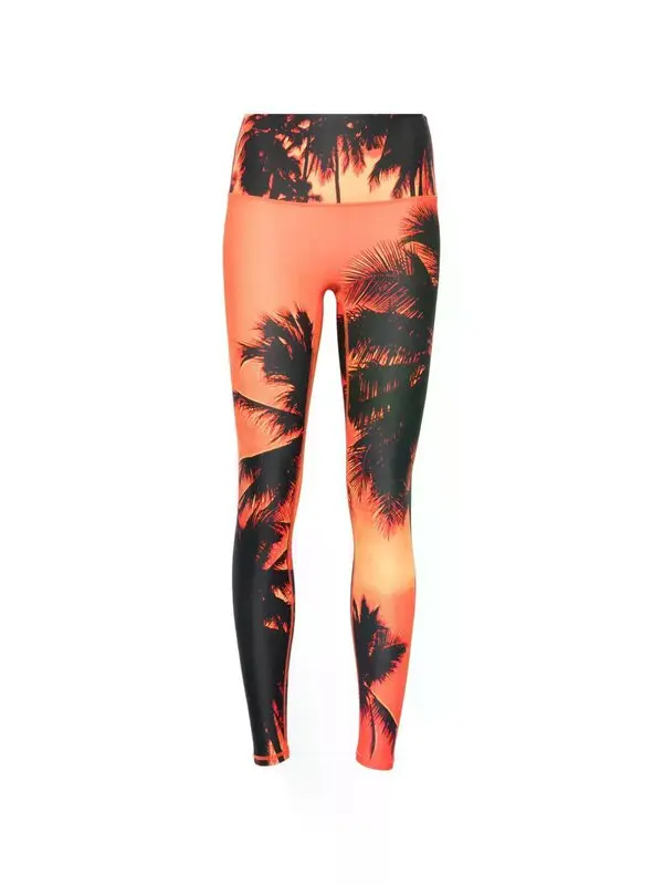 BLUE SKY INN Palm-print Performance Leggings