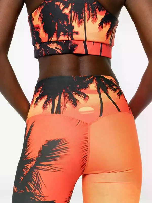 BLUE SKY INN Palm-print Performance Leggings