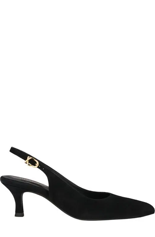 MARGAUX The Colette Slingbacks - Black Suede