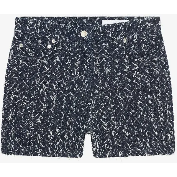 IRO PARIS Valentin Tweed Denim Shorts - Denim Curl