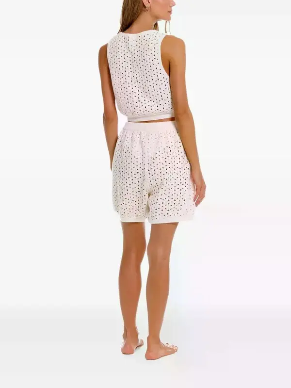 Agua Bendita Floral-embroidered Top