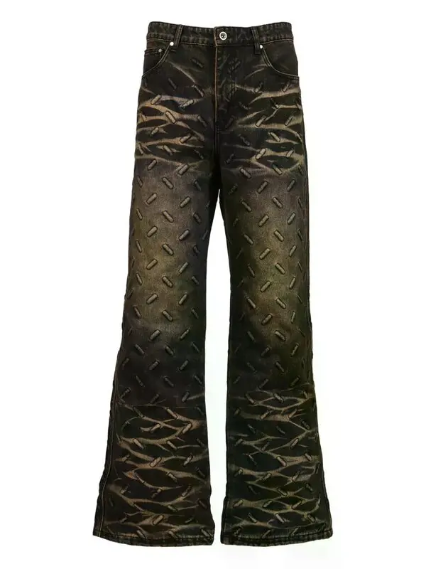 WHO DECIDES WAR BY EV BRAVADO Embossed Trousers