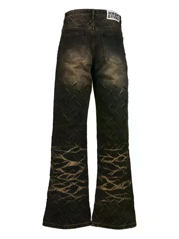 WHO DECIDES WAR BY EV BRAVADO Embossed Trousers