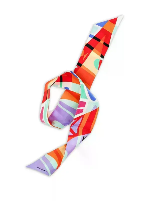 MICHINO Michii Geometric Print Scarf - Orange
