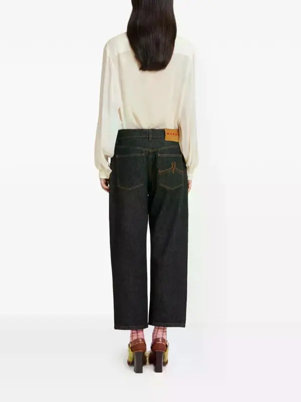 Marni Daisy Appliqué Five-pocket Jeans