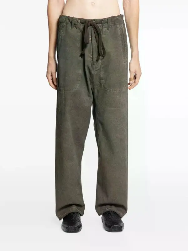 UMA WANG Overdyed Drawstring Trousers