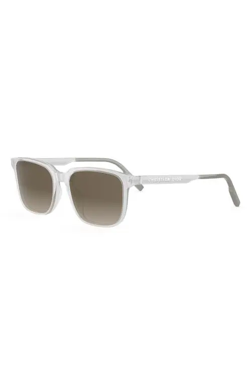 Dior 56mm Gradient Geometric Sunglasses - Grey/other/gradient Brown
