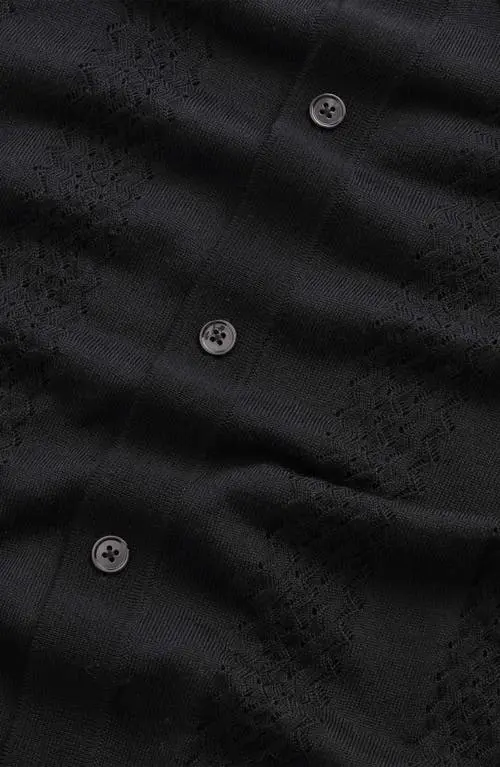 Nn07 Thor 6584 Short Sleeve Wool Blend Cardigan - Deep Navy