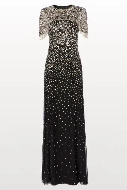 Jenny Packham Esna Maxi Gown - Liquorice