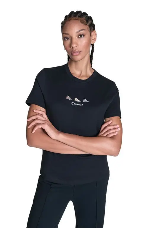 CONVERSE Embroidered T-shirt - Converse Black