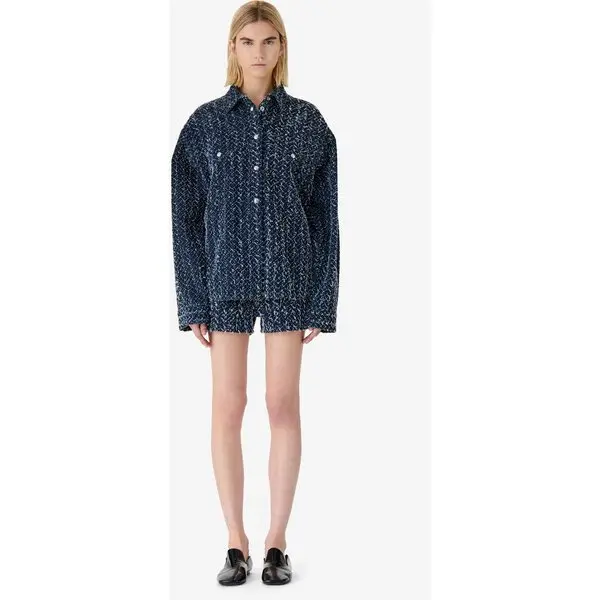 IRO PARIS Velini Denim Shirt Jacket - Denim Curl