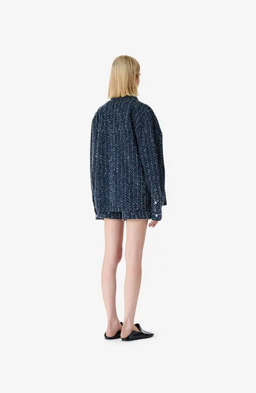 IRO PARIS Velini Denim Shirt Jacket - Denim Curl