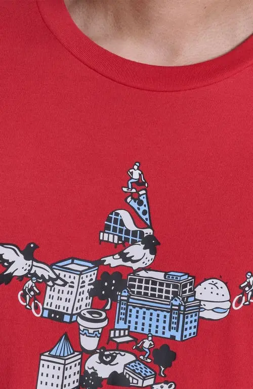 CONVERSE Cityscape T-shirt - Converse Red