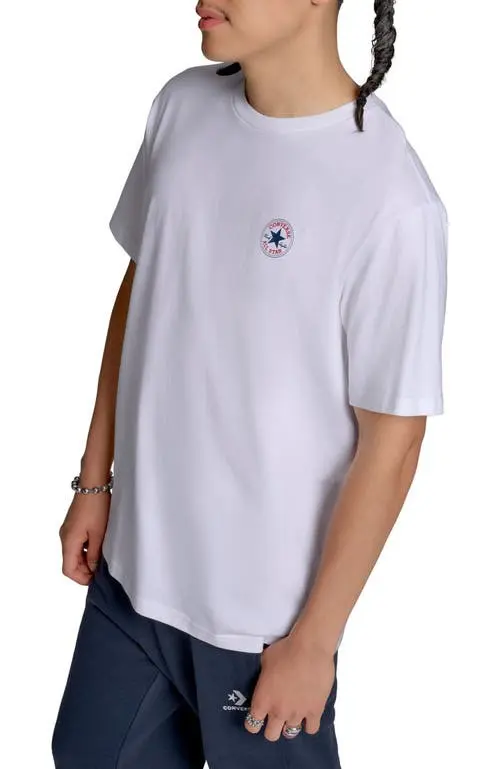CONVERSE Chuck Taylor All Star Red Patch T-shirt - White 10a