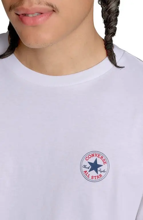 CONVERSE Chuck Taylor All Star Red Patch T-shirt - White 10a