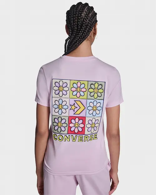CONVERSE Flower Grid T-shirt - New Found Bloom