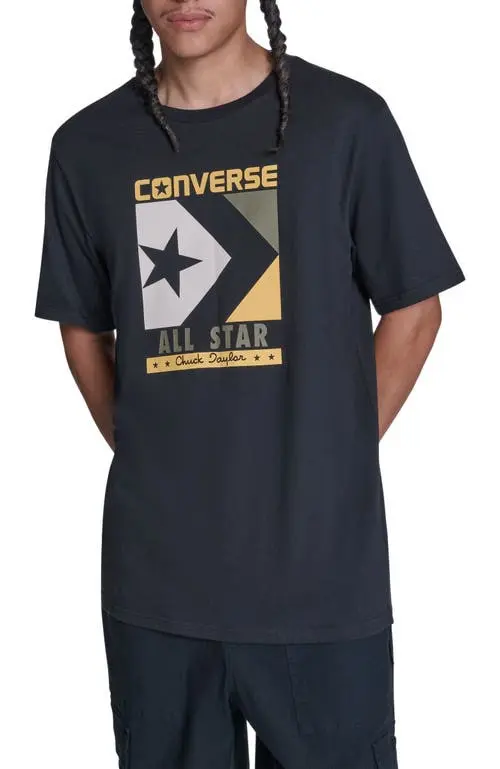 CONVERSE Timeless Boxed Chevron T-shirt - Converse Black