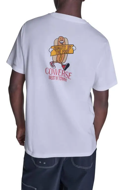 CONVERSE Hot Dog Mascot T-shirt - White 10a