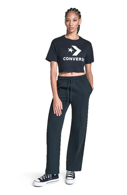 CONVERSE Star Chevron Cropped T-shirt - Converse Black