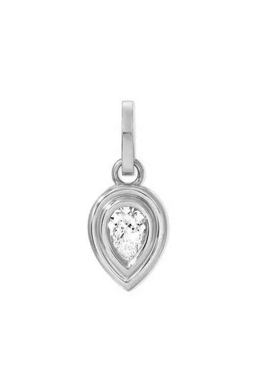 Adina Reyter Groovy Diamond Pear Charm - Silver