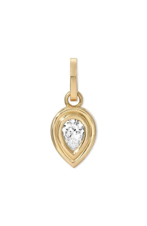 Adina Reyter Groovy Diamond Pear Charm - Yellow Gold
