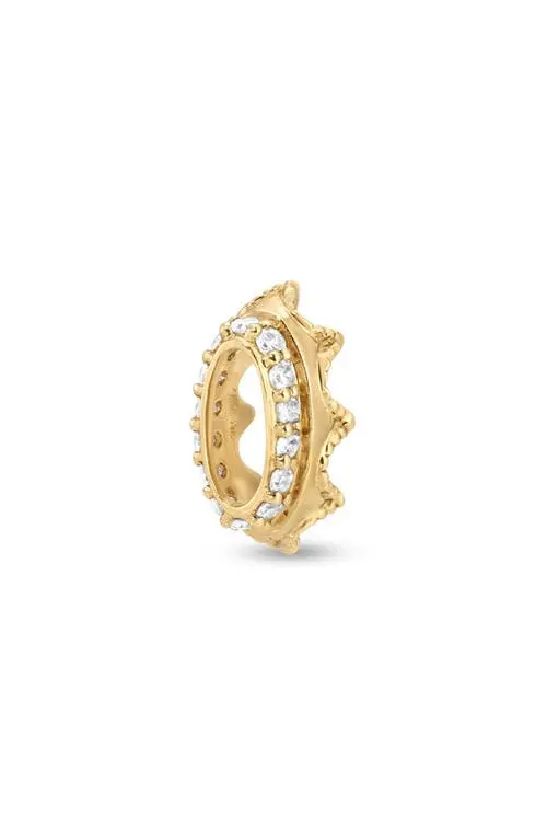Adina Reyter Pavé Diamond Crown Charm - Yellow Gold