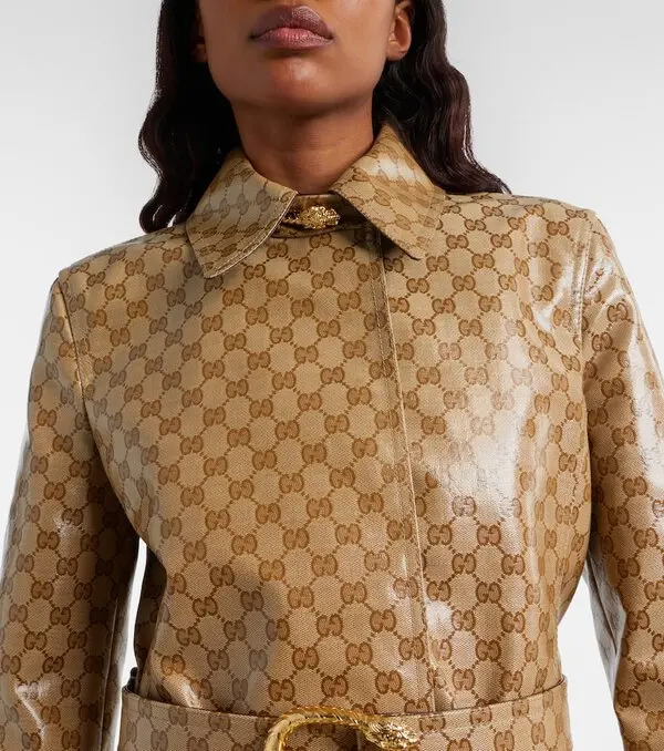 Gucci Gg Canvas Belted Coat