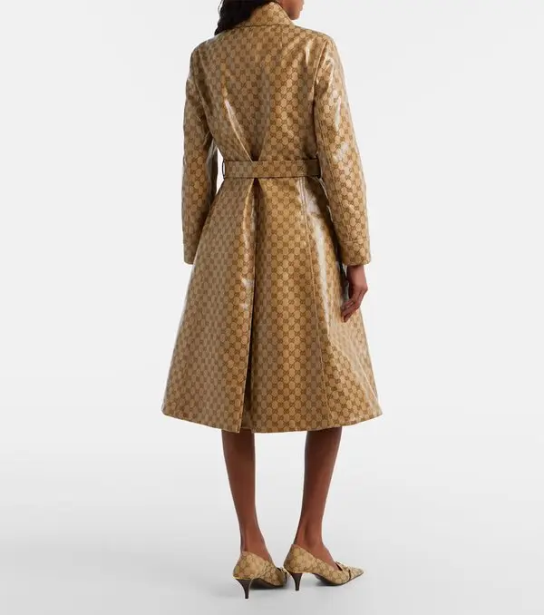 Gucci Gg Canvas Belted Coat
