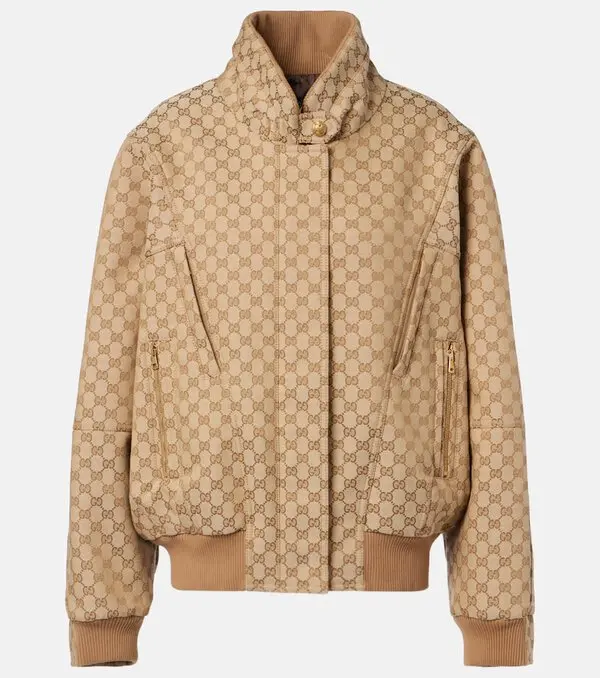 Gucci Gg Canvas Blouson Jacket - Beige