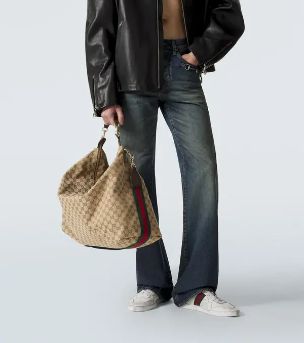 Gucci Brera Gg Canvas Large Shoulder Bag