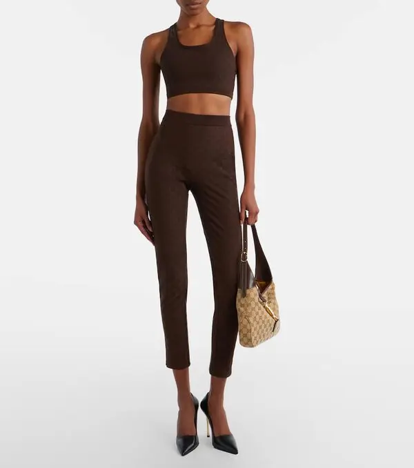 Gucci Gg Jersey Jacquard Leggings