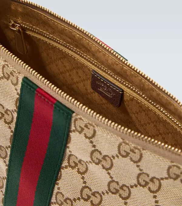 Gucci Gg Canvas Small Pouch With Strap