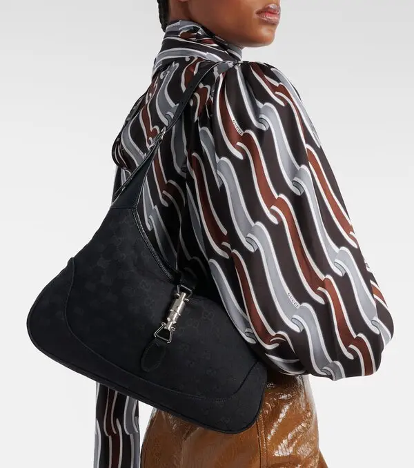 Gucci Jackie 1961 Small Canvas Shoulder Bag