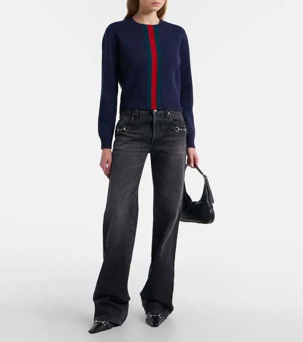 Gucci Web Stripe Wool Sweater