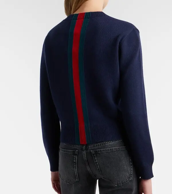 Gucci Web Stripe Wool Sweater