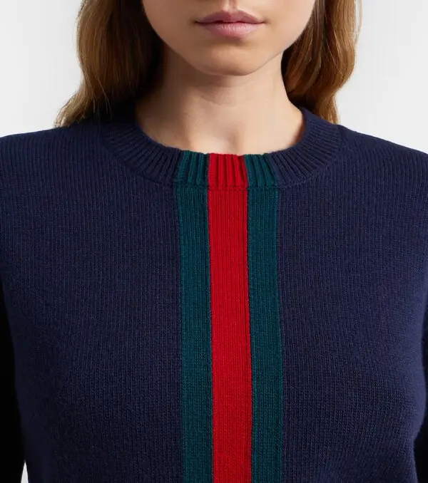 Gucci Web Stripe Wool Sweater