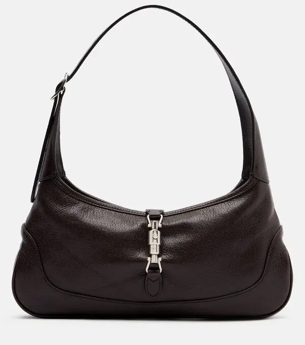 Gucci Jackie Slim Small Leather Shoulder Bag - Brown