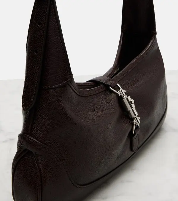 Gucci Jackie Slim Small Leather Shoulder Bag - Brown