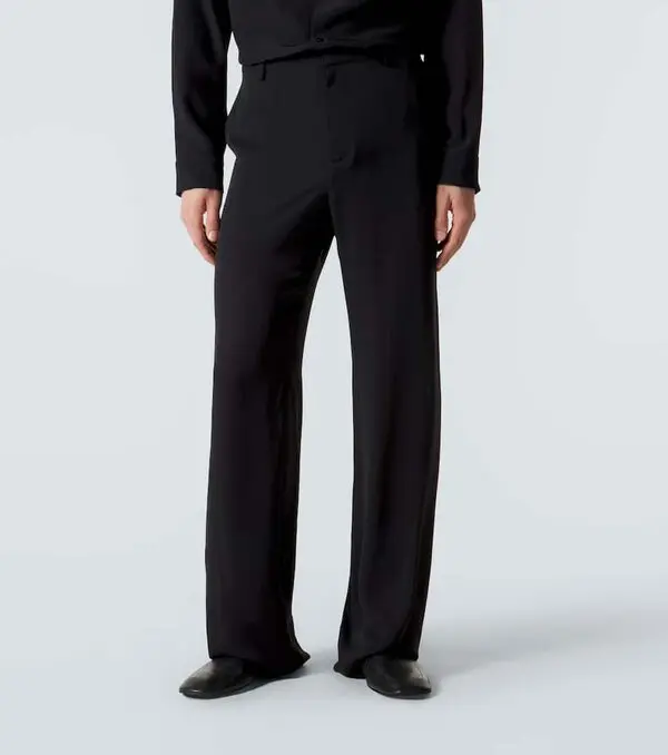 Gucci Silk Satin Georgette Wide-leg Pants