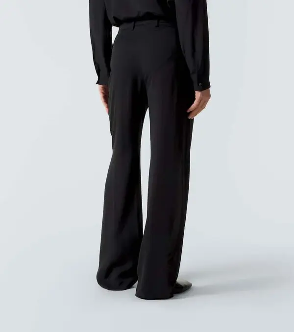 Gucci Silk Satin Georgette Wide-leg Pants