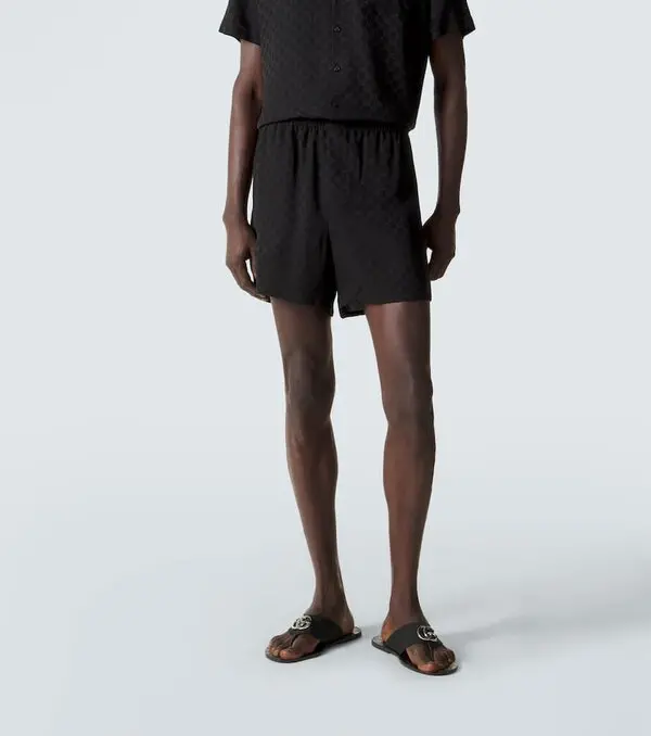 Gucci Gg Silk Jacquard Shorts
