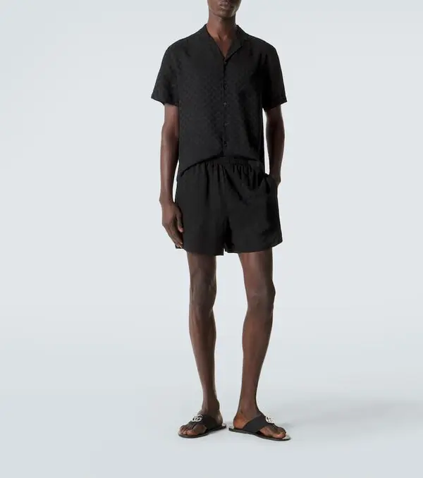 Gucci Gg Silk Jacquard Shorts