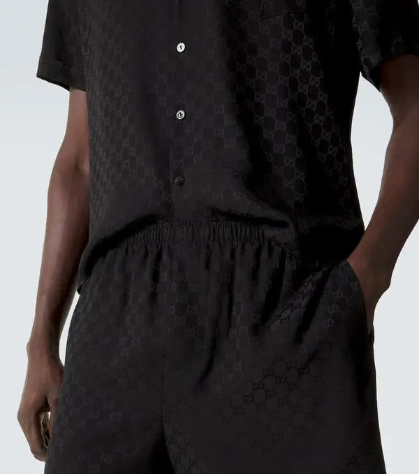 Gucci Gg Silk Jacquard Shorts