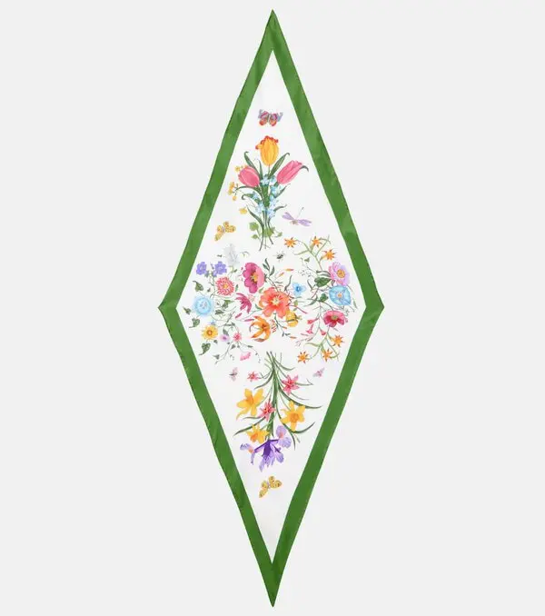 Gucci Flora Silk Twill Scarf - Multicoloured