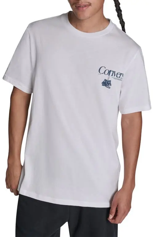 CONVERSE Hanging Shoes T-shirt - White 10a