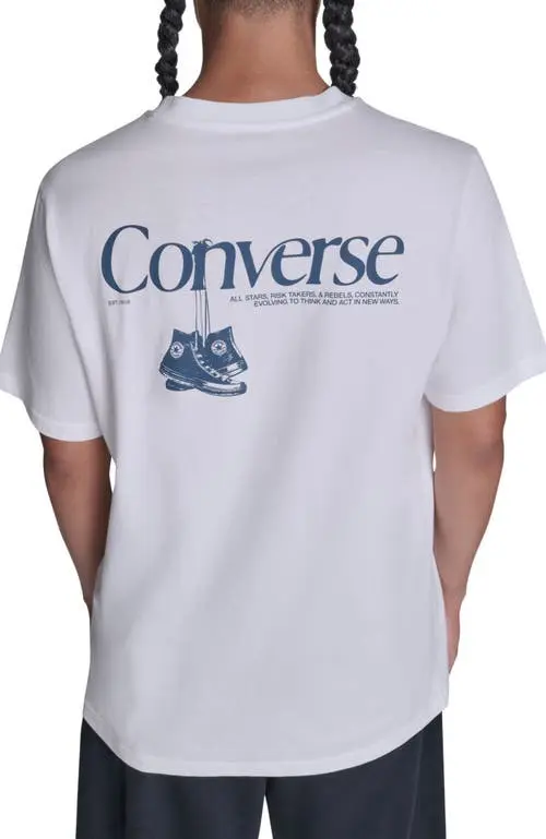 CONVERSE Hanging Shoes T-shirt - White 10a
