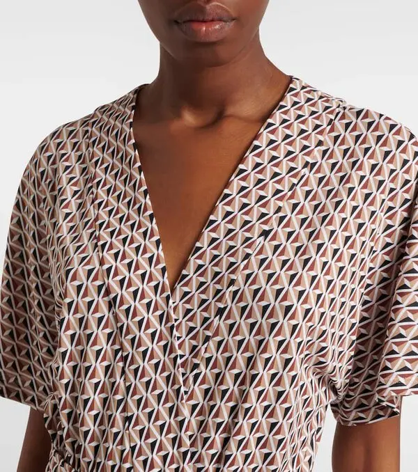 Max Mara Belted Printed Jumpsuit