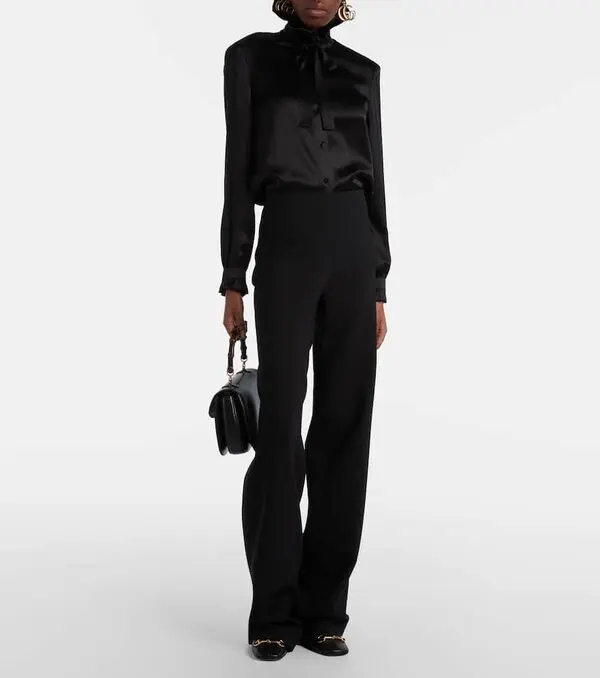 Gucci Signora Horsebit Leather Ankle Boots